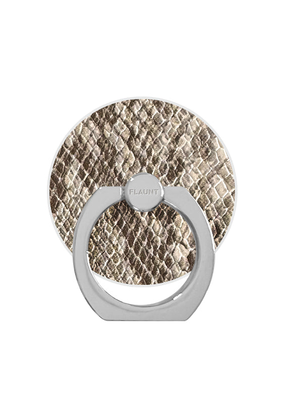 Nude Python Faux Leather Phone Ring Holder - FLAUNT cases