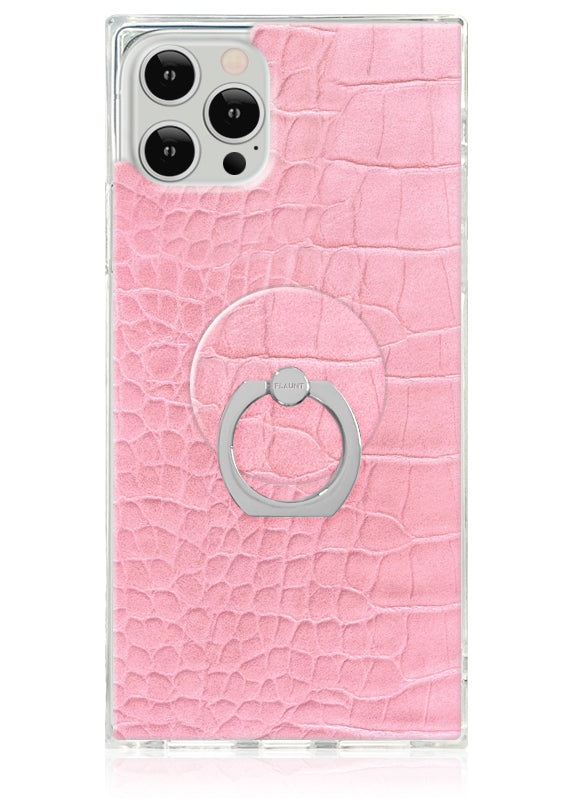 Pink Crocodile Phone Ring Holder - FLAUNT cases
