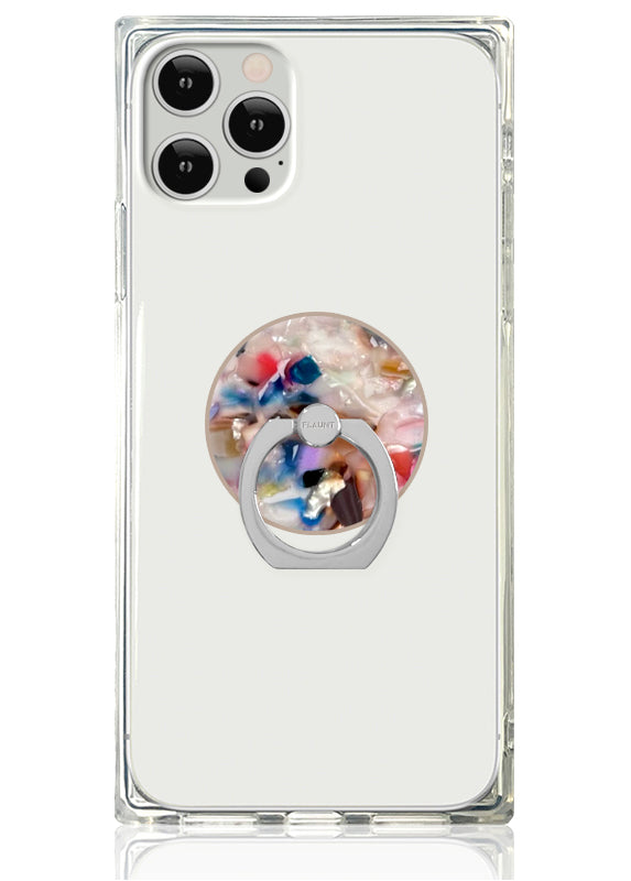 Rainbow Confetti Tortoise Shell Phone Ring Holder - FLAUNT cases