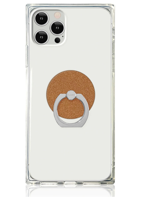 Tan Suede Phone Ring Holder - FLAUNT cases