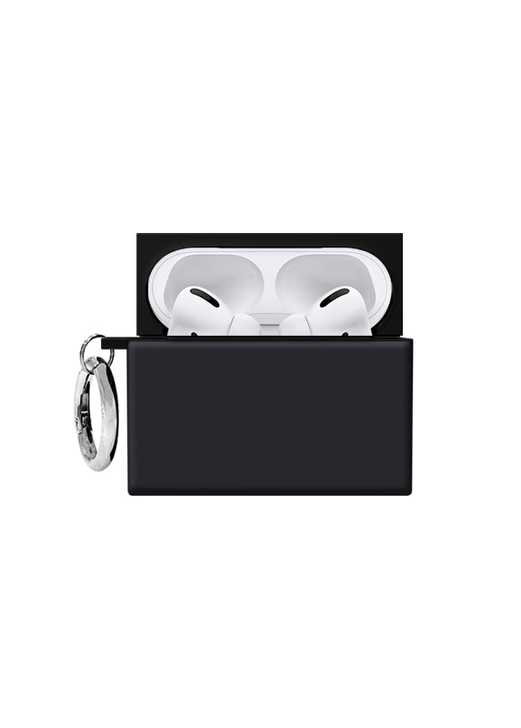 Matte Black SQUARE AirPods Case | FLAUNT