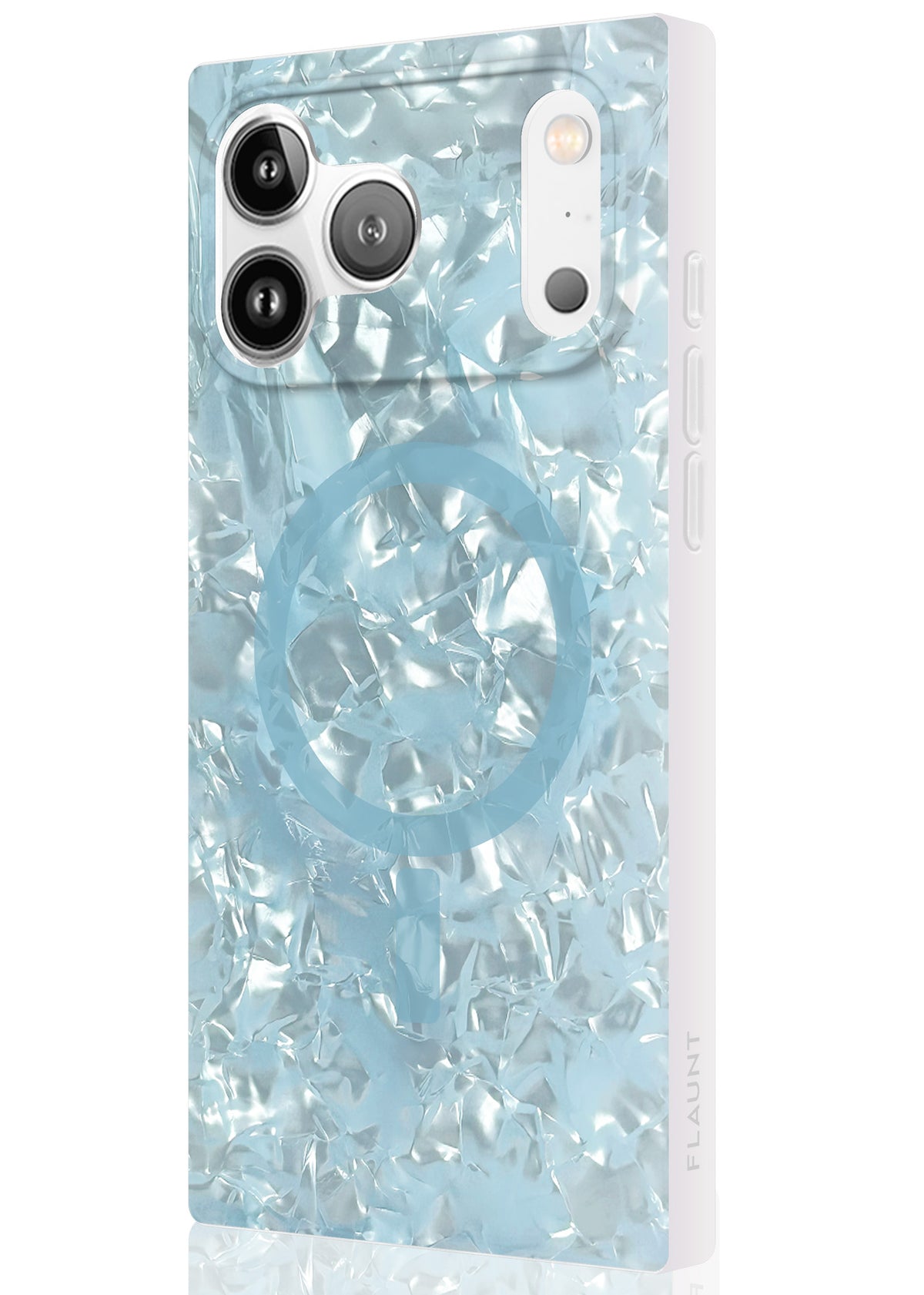 Icy Blue Pearl SQUARE® iPhone Case - FLAUNT cases
