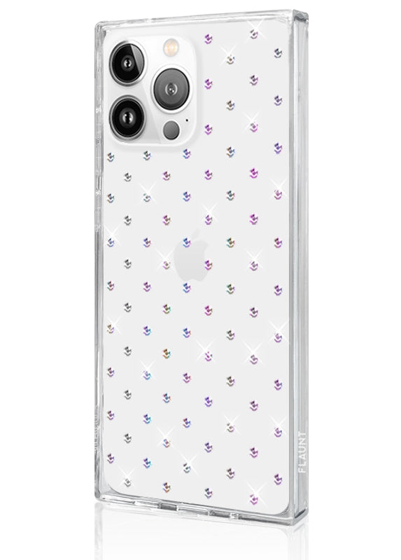 SQUARE® Iridescent Crystal Rhinestone iPhone Case | FLAUNT
