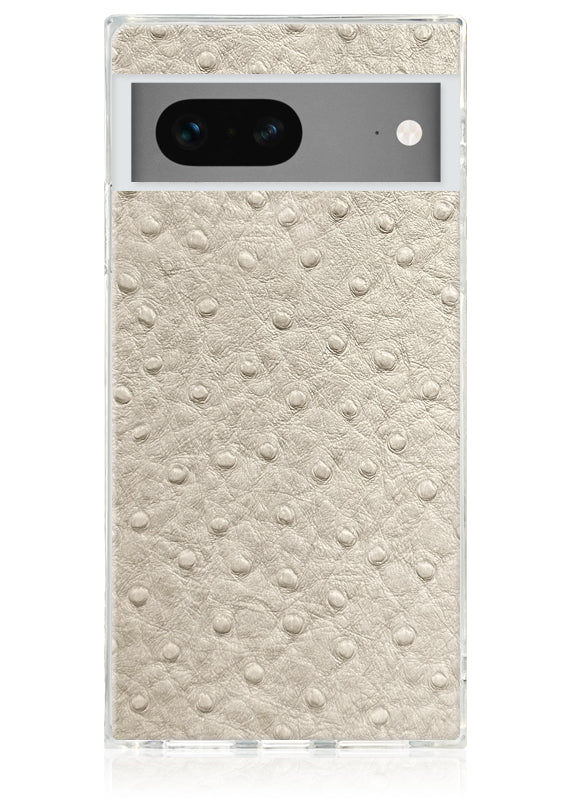 Ivory Ostrich Pixel Case | The SQUARE® Phone Case - FLAUNT cases