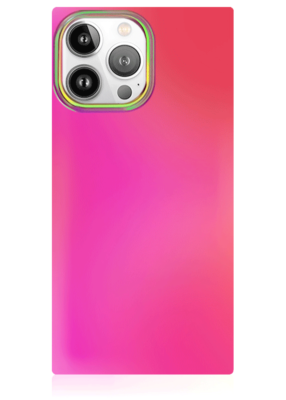 Pink Iridescent Satin SQUARE® iPhone Case - FLAUNT cases