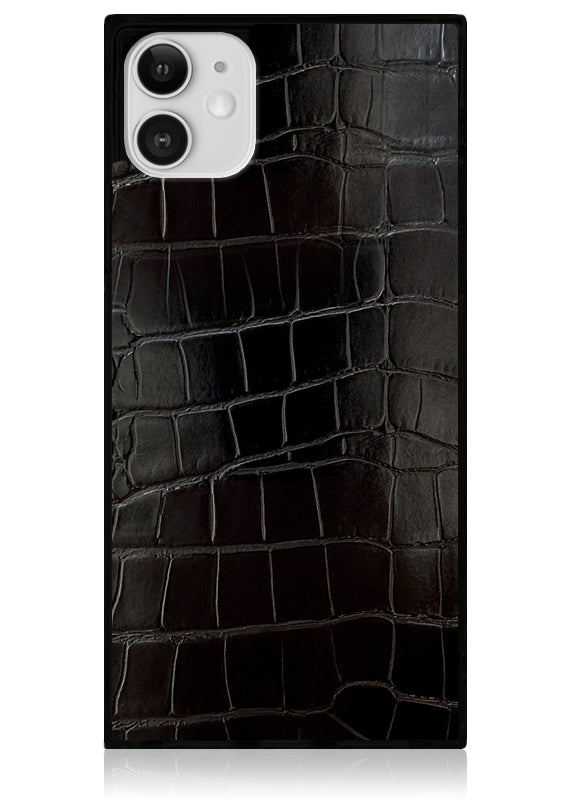 Black Crocodile SQUARE® iPhone Case - FLAUNT cases