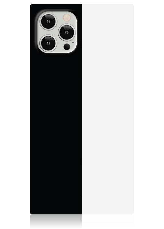 Black and White Colorblock SQUARE® iPhone Case | FLAUNT