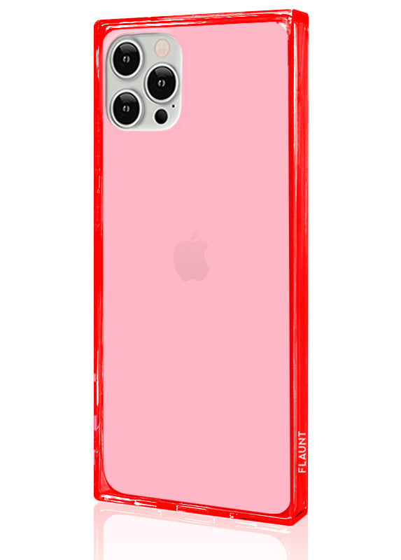 SQUARE® Clear Neon Pink iPhone Case | The SQUARE® Phone Case - FLAUNT cases