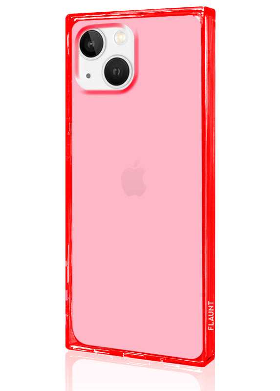 SQUARE® Clear Neon Pink iPhone Case | The SQUARE® Phone Case - FLAUNT cases