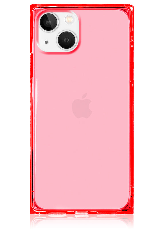 SQUARE® Clear Neon Pink iPhone Case | The SQUARE® Phone Case - FLAUNT cases