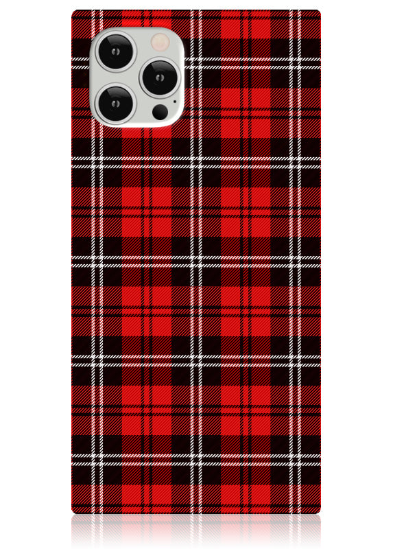 Red Plaid SQUARE® iPhone Case - FLAUNT cases