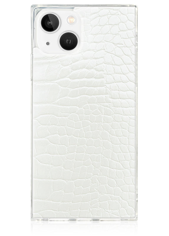 White Crocodile SQUARE® iPhone Case - FLAUNT cases