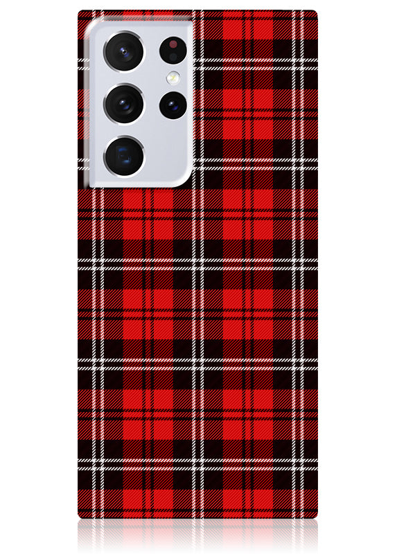 Red Plaid SQUARE® Galaxy Case | FLAUNT