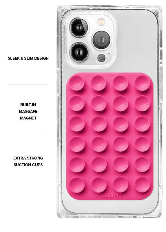 Neon Pink MagSafe Suction Mount - FLAUNT cases