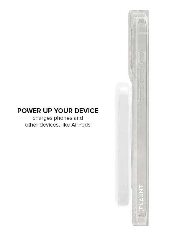 White MagSafe Battery Pack - FLAUNT cases