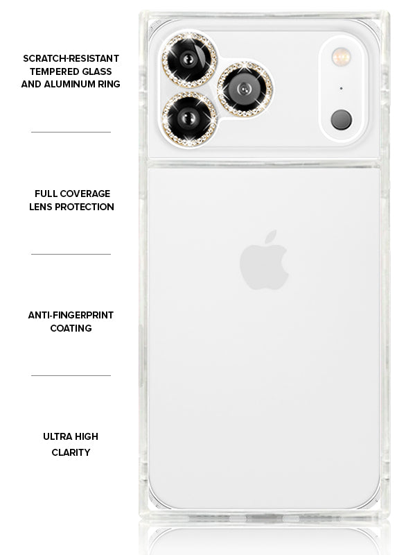 Gold Crystal Camera Lens Protectors - FLAUNT
