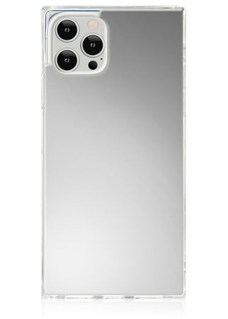 Metallic Silver Mirror SQUARE® iPhone Case | FLAUNT
