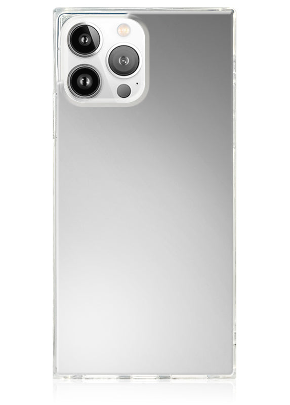 Metallic Silver Mirror SQUARE® iPhone Case | FLAUNT