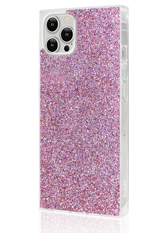 Pink Glitter SQUARE® iPhone Case | FLAUNT