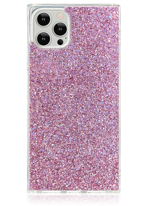 Pink Glitter SQUARE® iPhone Case | FLAUNT