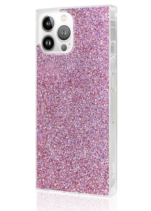 Pink Glitter SQUARE® iPhone Case | FLAUNT