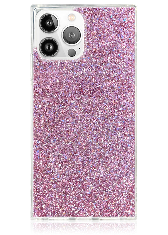 Pink Glitter SQUARE® iPhone Case | FLAUNT