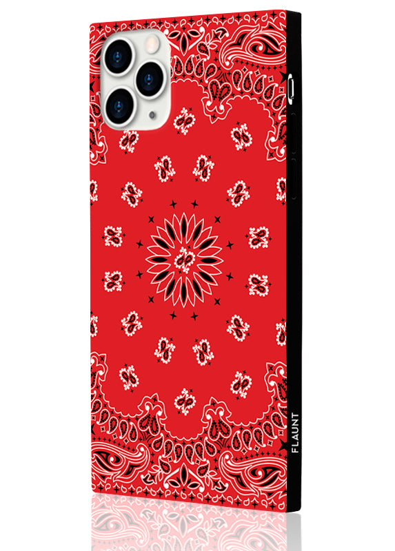 Red Bandana SQUARE iPhone Case | FLAUNT