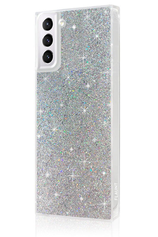 Silver Glitter SQUARE® Galaxy Case | FLAUNT