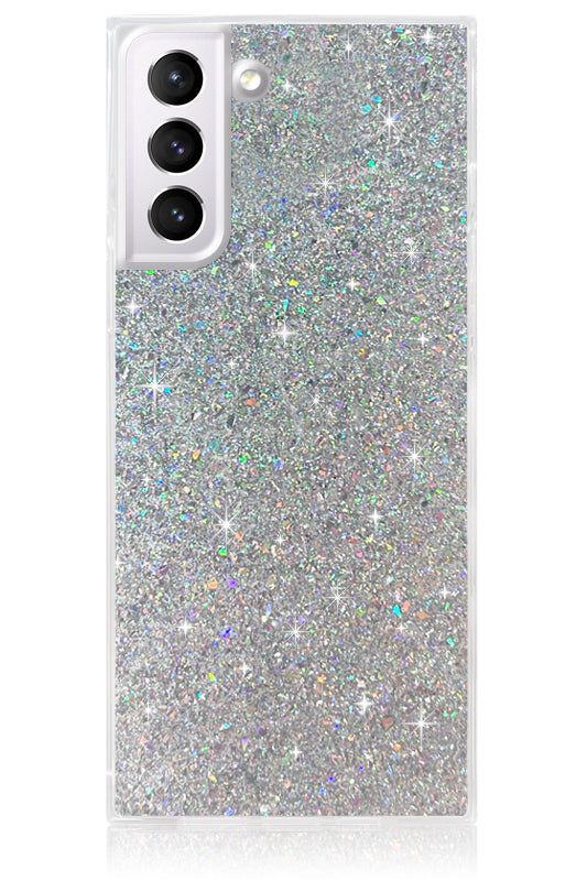 Silver Glitter SQUARE® Galaxy Case | FLAUNT